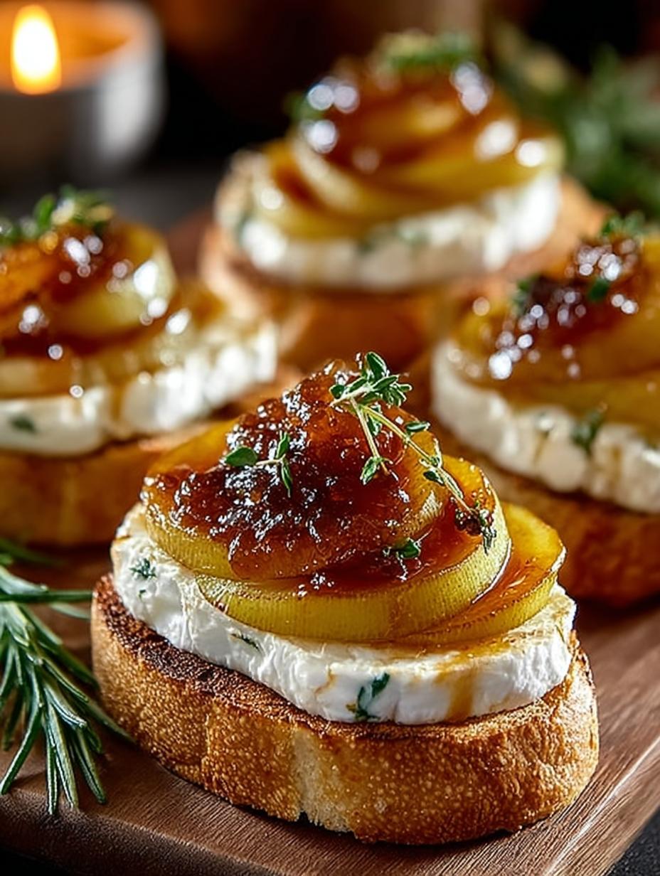 Caramelized Pear Goat Cheese Crostini Delight - RecipesBySophia