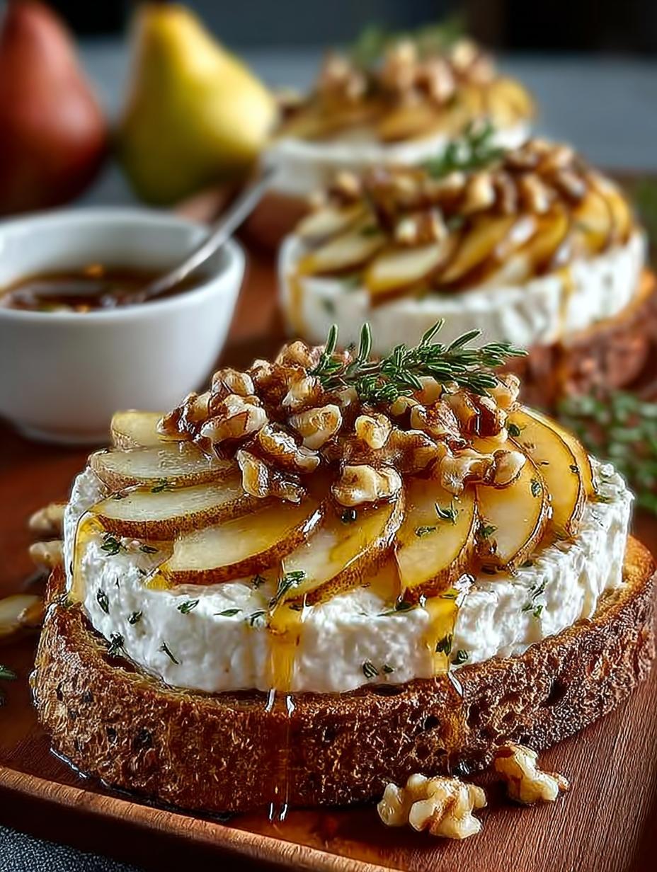 Pear Walnut Goat Cheese: 7 Delicious Bruschetta Ideas - RecipesBySophia