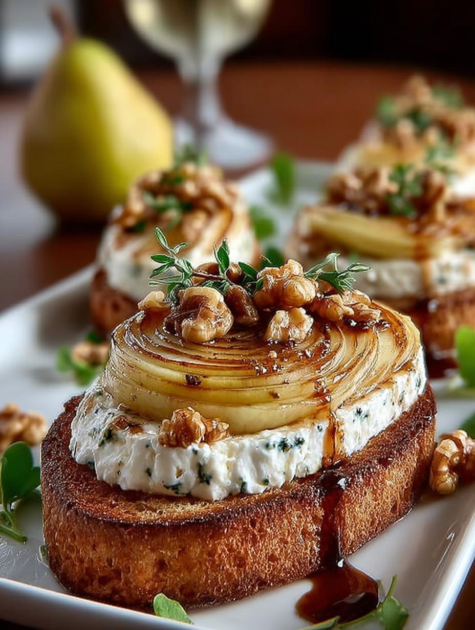 Pear Walnut Goat Cheese: 7 Delicious Bruschetta Ideas - RecipesBySophia