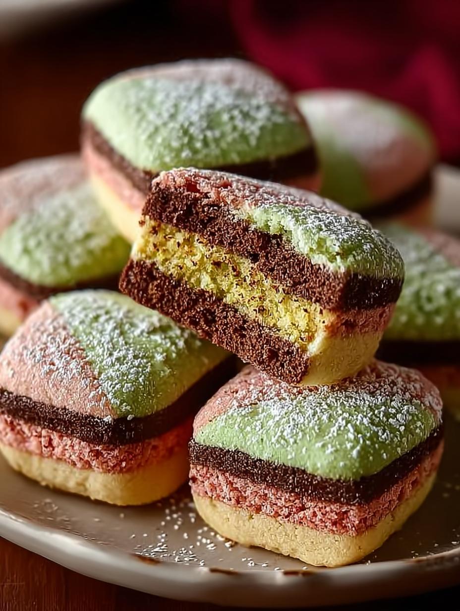 Delicious Italian Spumoni Cookies: 3 Layers of Joy - RecipesBySophia