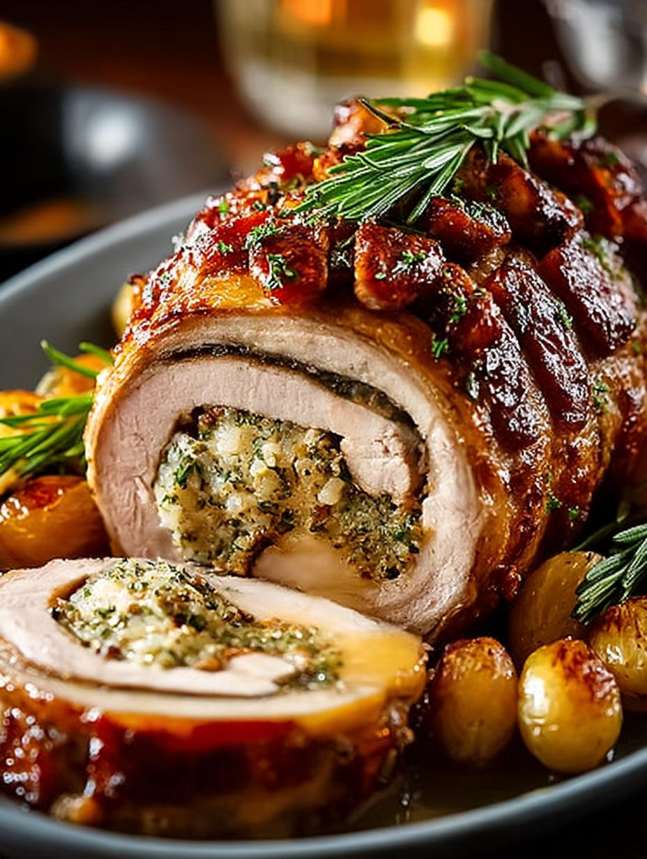 Delicious Christmas Stuffed Turkey Roast for the Holidays - RecipesBySophia