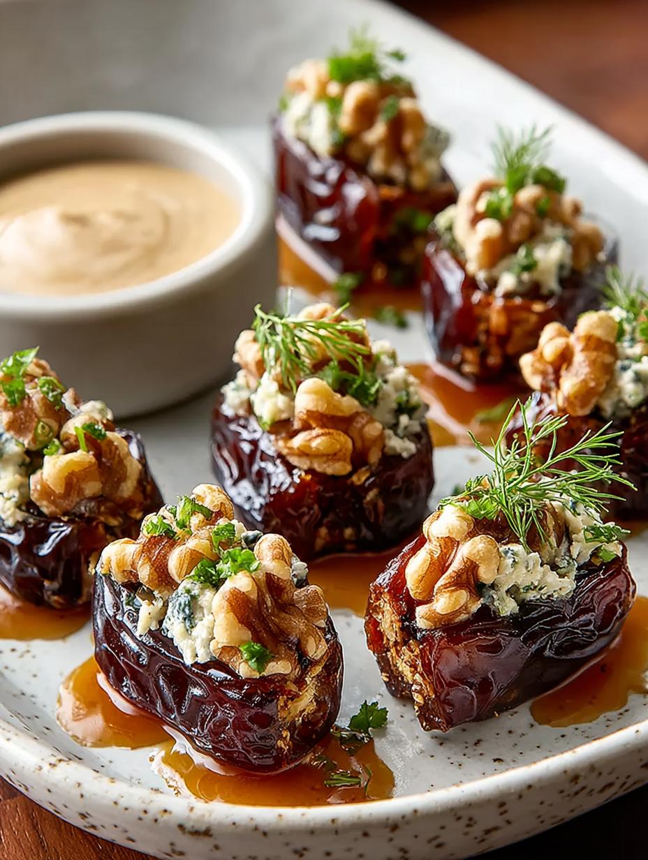 Delicious Stuffed Dates with Walnut & Tahini Recipe - RecipesBySophia